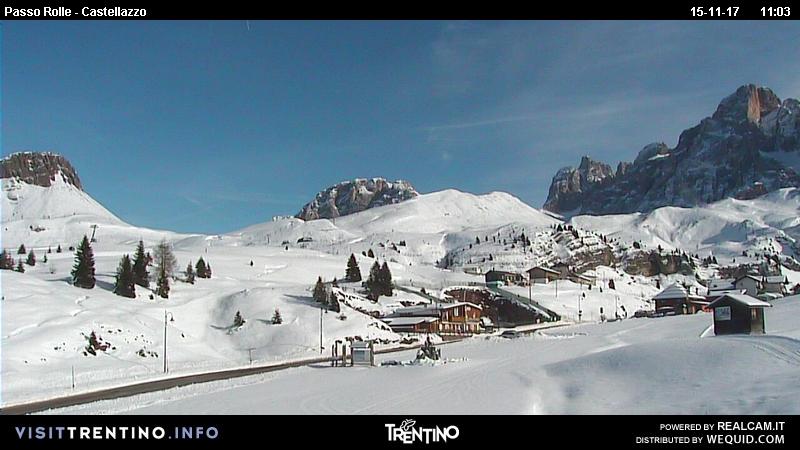 Al Passo Rolle riaprono gli impianti sabato 18 nov