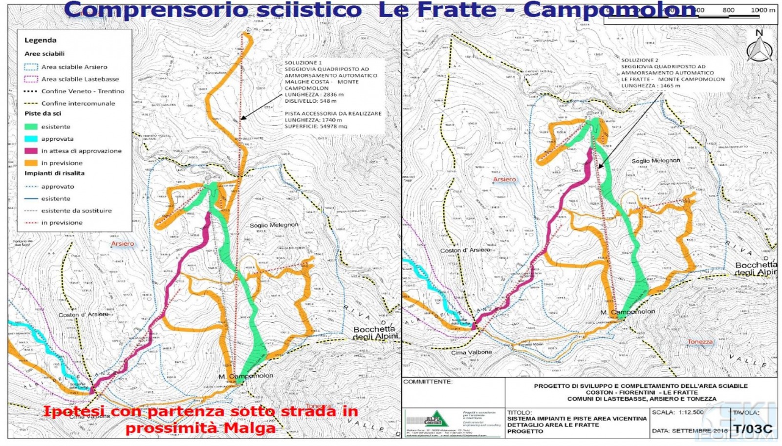 Collegamento tra Tonezza del Cimone - Le Fratte e comprensorio di ...