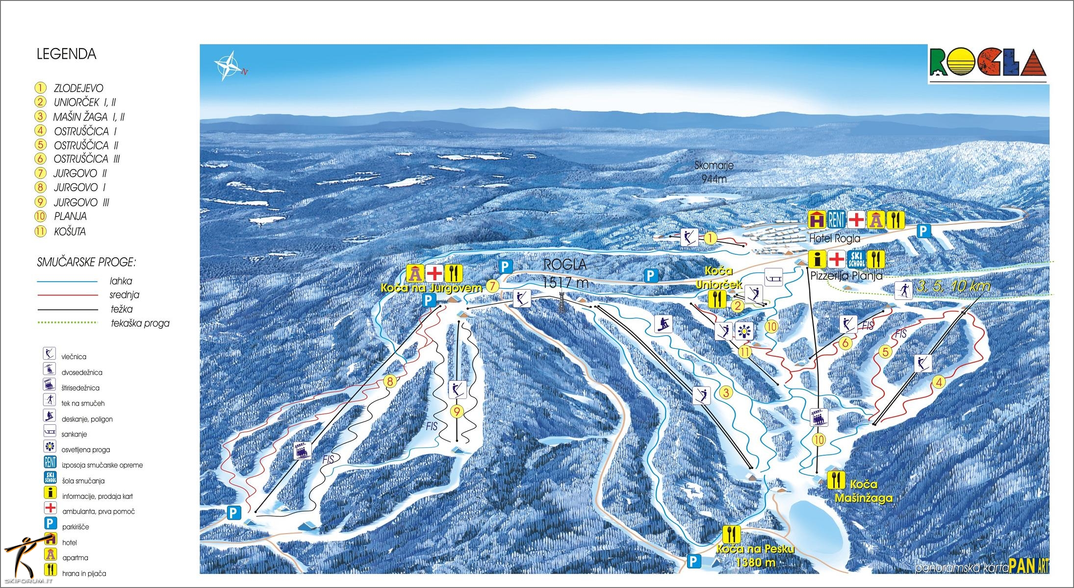 Slovenia - Rogla - Skimaps